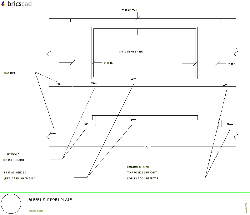 Buffet Support Plate installation layout. AIA CAD Details--zipped into ...