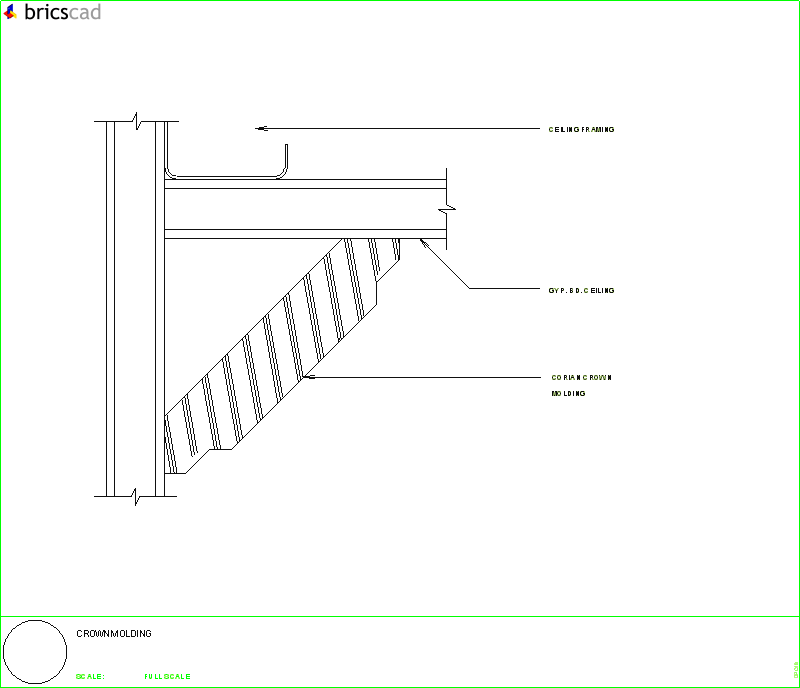 Crown molding installation detail. AIA CAD Details--zipped into WinZip ...