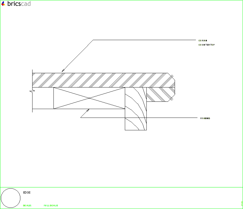 Double roundover edge using 1/2 or 3/4 inch material. AIA CAD Details ...