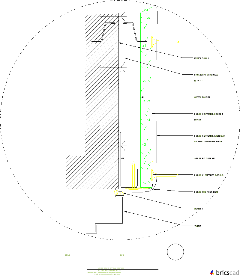 DUR705 - JAMB DETAIL (DWC20 CHANNELS). AIA CAD Details--zipped into ...