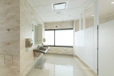 AECinfo.com News: DUPONT Corian Bathroom Partitions