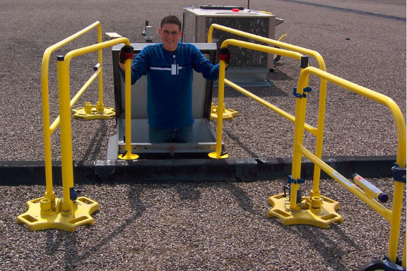 AECinfo.com News: Roof Hatch & Skylight Fall Protection Safety Rails